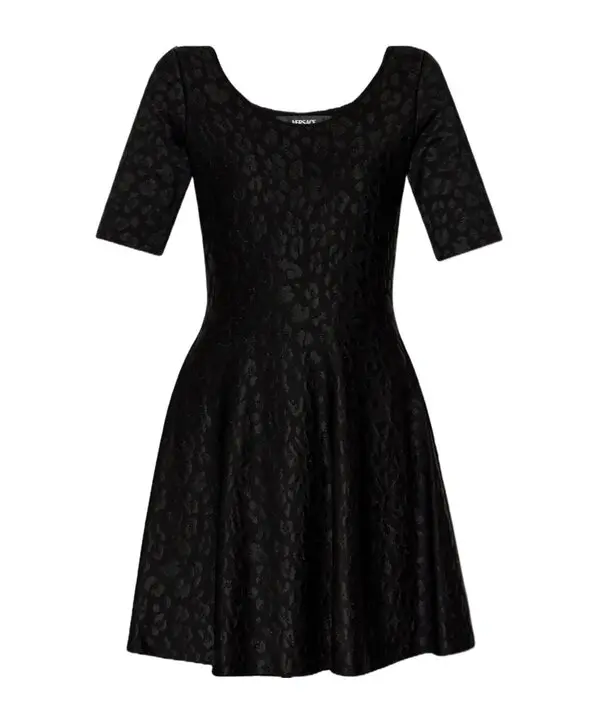 Versace Short-sleeved Flared Dress With Pattern Detail