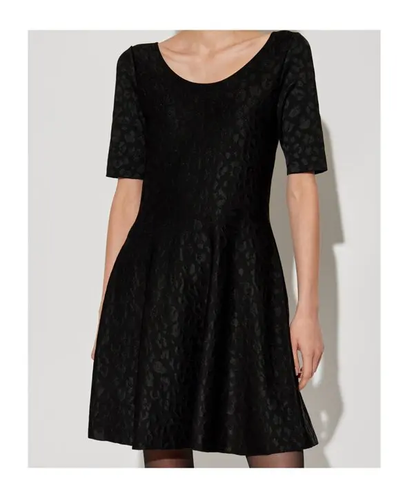 Versace Short-sleeved Flared Dress With Pattern Detail