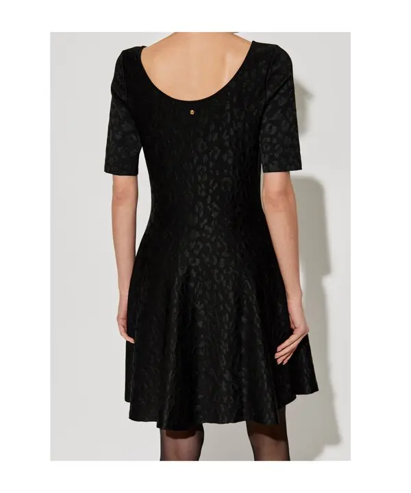 Versace Short-sleeved Flared Dress With Pattern Detail