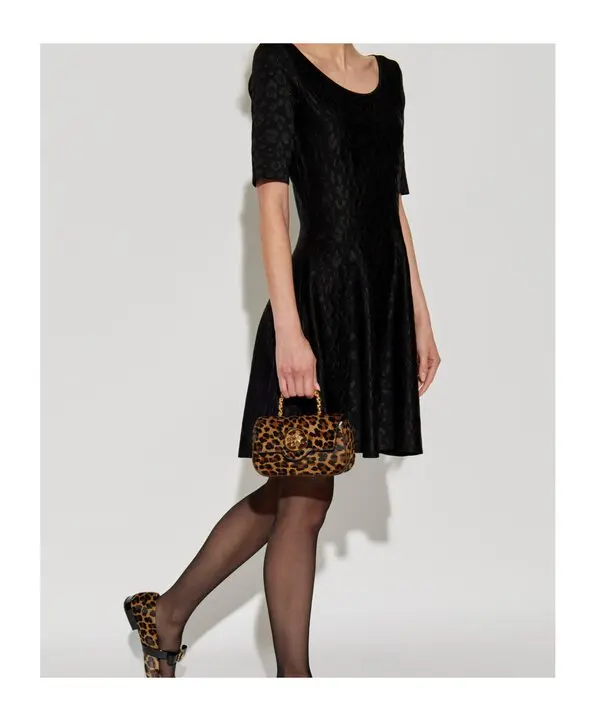 Versace Short-sleeved Flared Dress With Pattern Detail