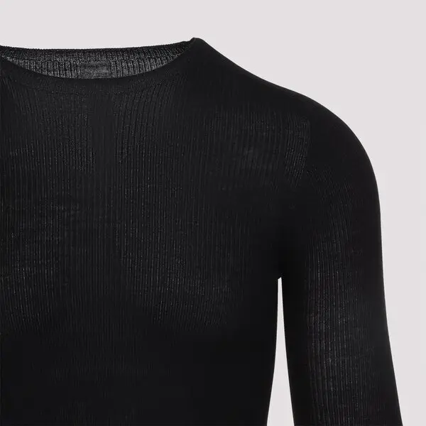 Rick Owens Ribbed Round Neck Pullover