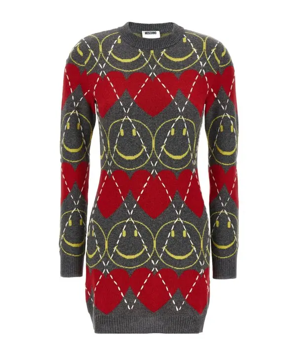 Moschino Smiley Face Crewneck Dress