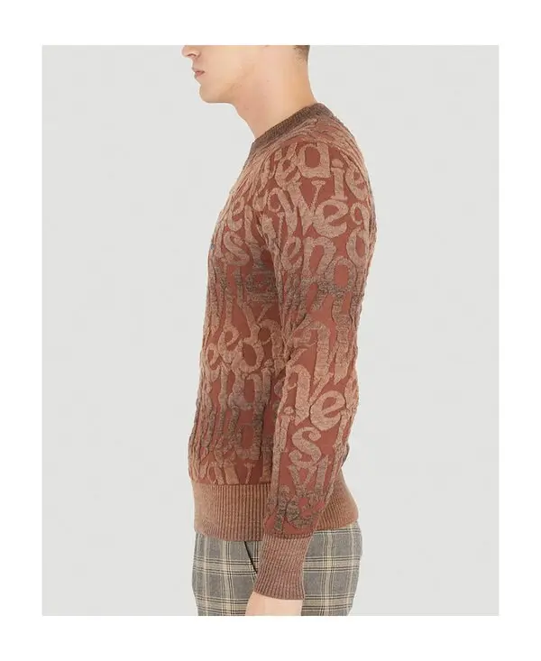 VIVIENNE WESTWOOD All-over Logo Crew Neck Pullover