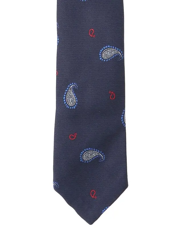 Thom Browne Paisley Neck Tie - Black