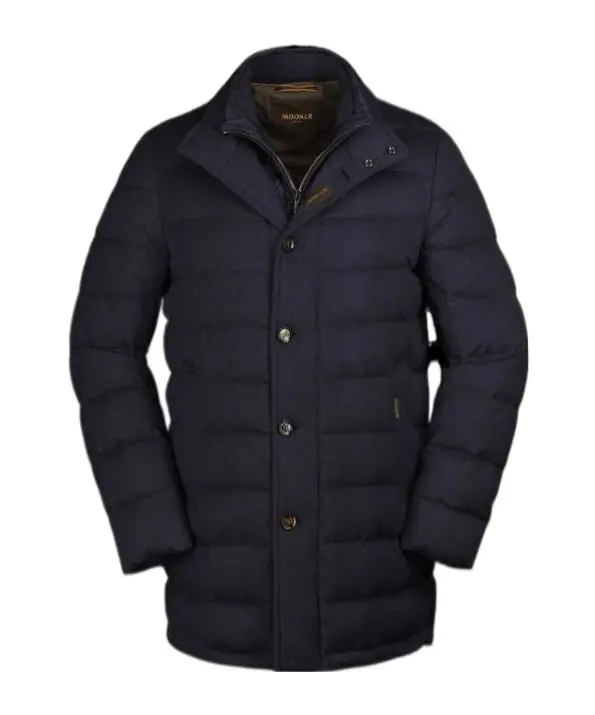 MOORER Calegari Quilted Coat - Blue