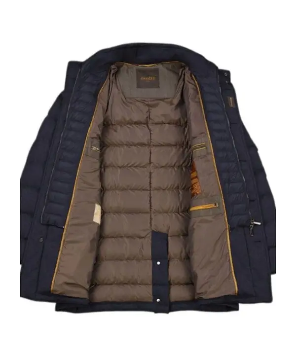 MOORER Calegari Quilted Coat - Blue