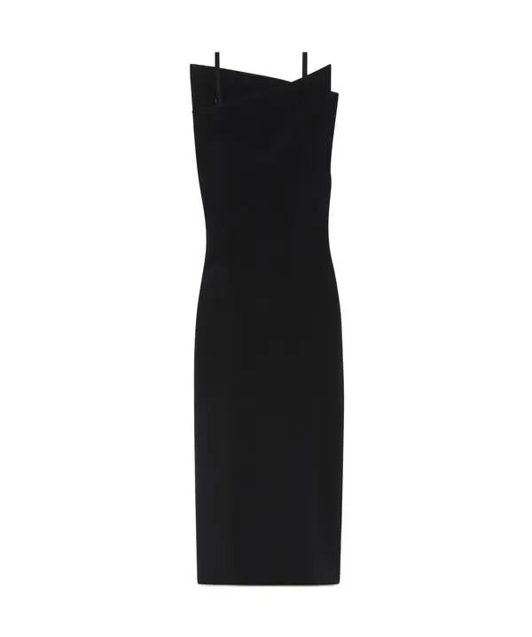 Sportmax Asymmetrical Midi Dress With Corset Detail