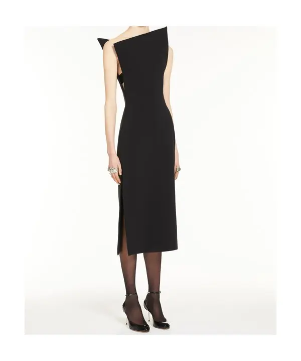 Sportmax Asymmetrical Midi Dress With Corset Detail