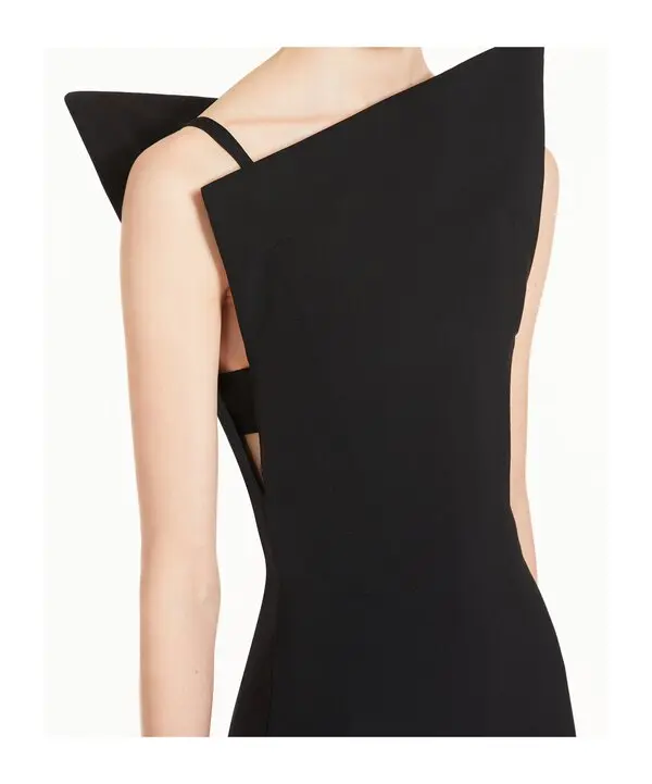 Sportmax Asymmetrical Midi Dress With Corset Detail