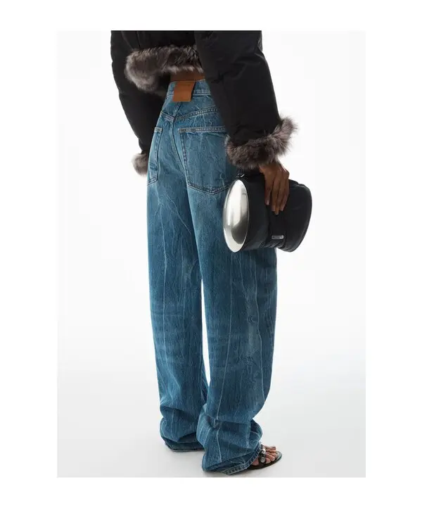 Alexander Wang Blade Logo-embroidered Balloon Jeans