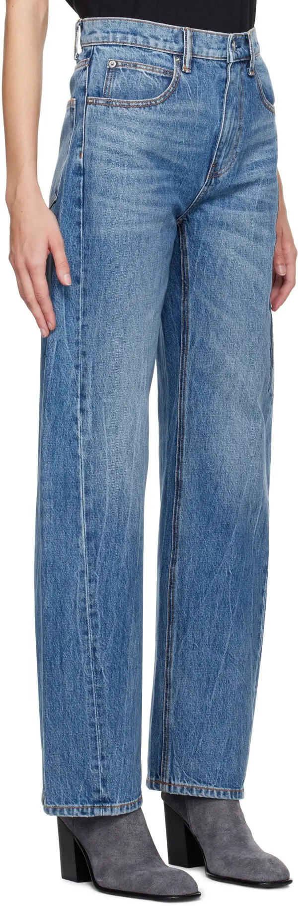 Alexander Wang Blade Logo-embroidered Balloon Jeans