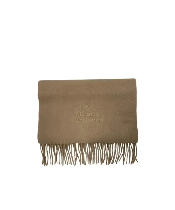 VIVIENNE WESTWOOD Tassel Logo Scarf - Brown