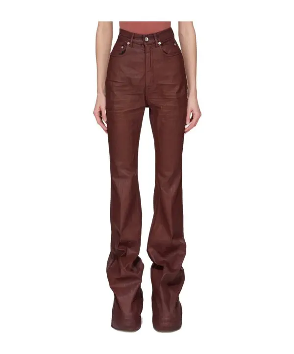 Rick Owens Jeans With Belt Loops - Red