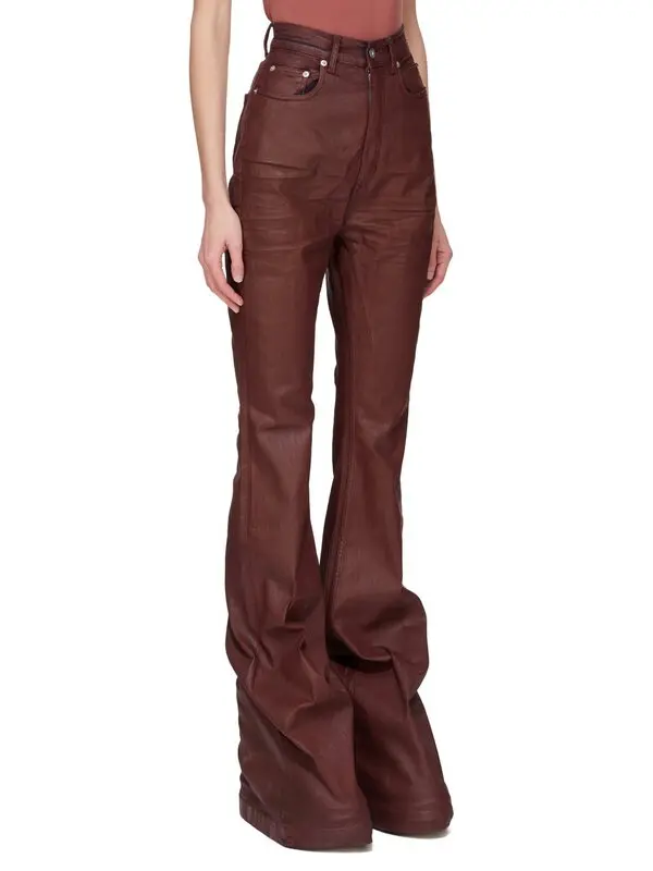 Rick Owens High-rise Slim Fit Jeans - Red