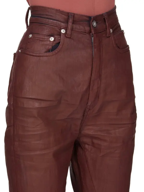 Rick Owens High-rise Slim Fit Jeans - Red