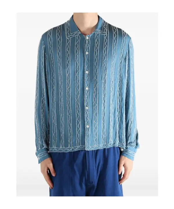 BODE Collared Long-sleeved Shirt