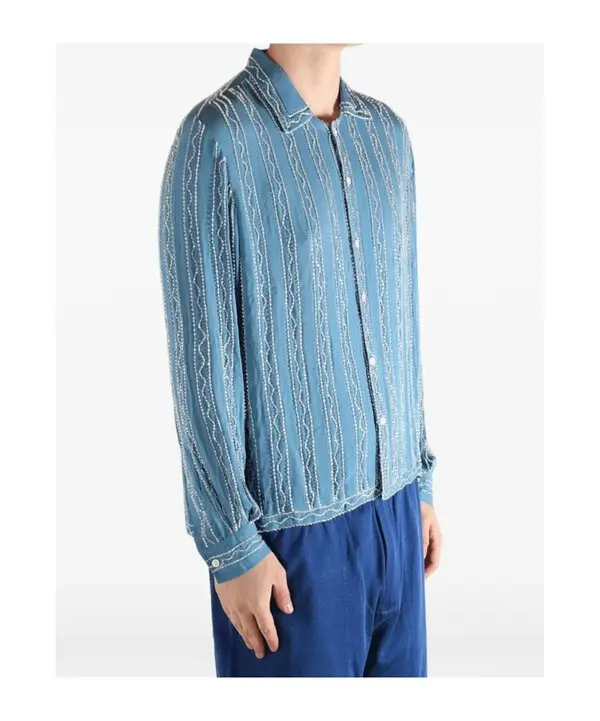BODE Collared Long-sleeved Shirt