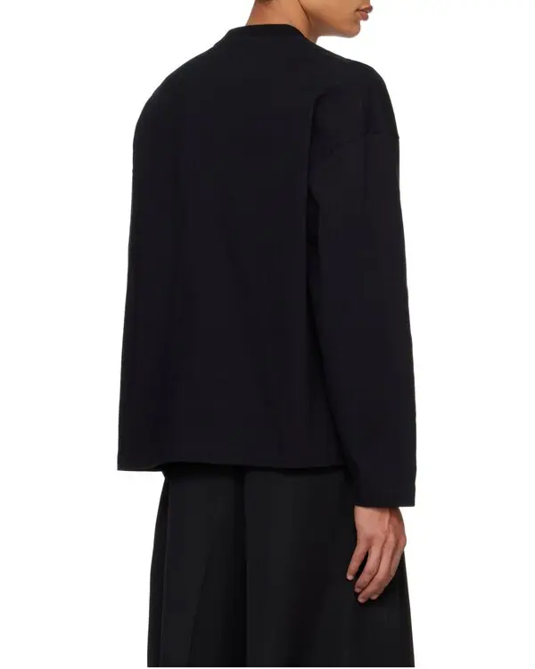 JIL SANDER Logo Printed Crewneck T-shirt - Black