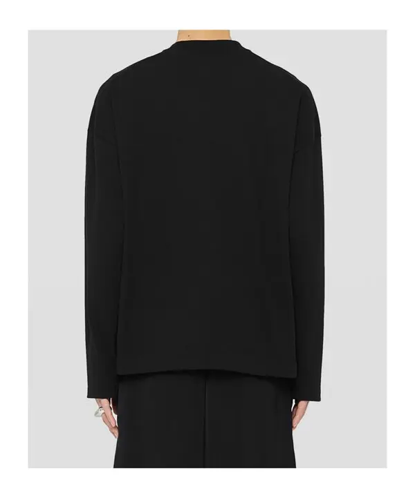 JIL SANDER Logo Printed Crewneck T-shirt - Black