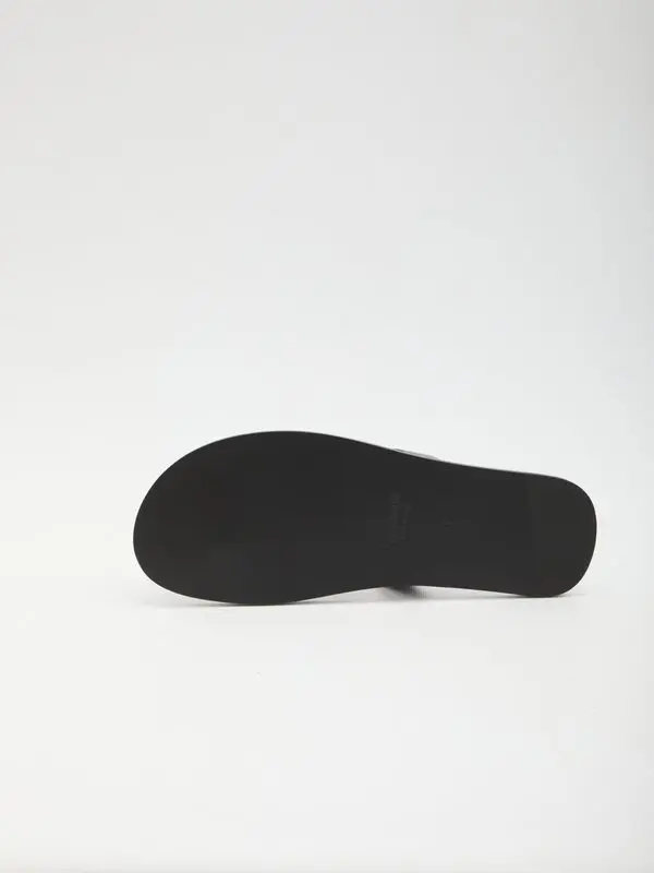 Saint Laurent Logo Plaque Flat Slides
