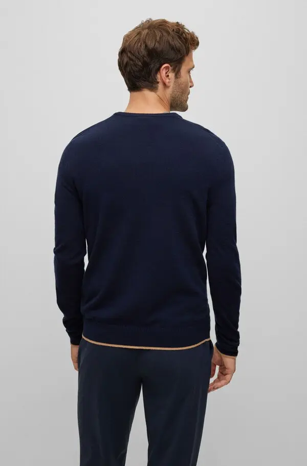 Hugo Boss V-neck Fine Knit Sweater
