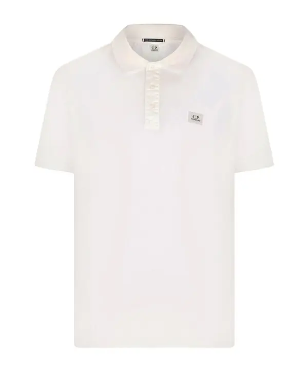 C.P. COMPANY Logo Detailed Short-sleeved Polo Shirt
