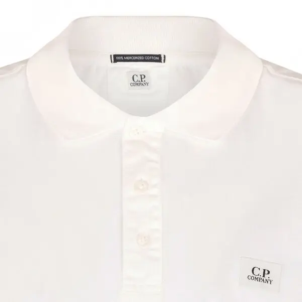 C.P. COMPANY Logo Detailed Short-sleeved Polo Shirt
