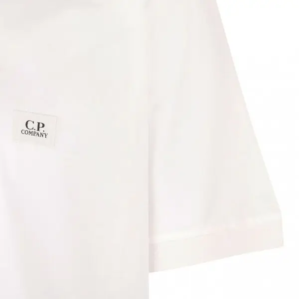 C.P. COMPANY Logo Detailed Short-sleeved Polo Shirt