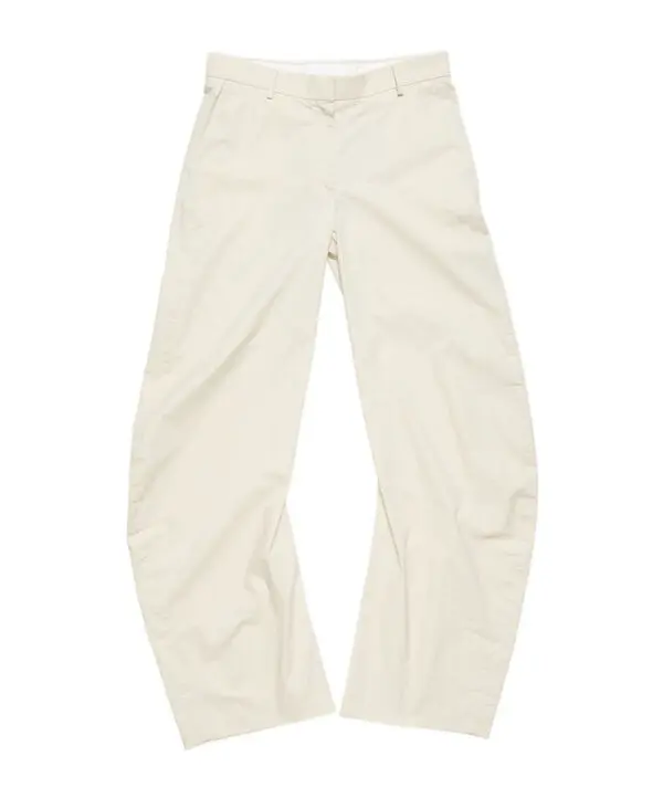 Acne Studios Barrel-leg Coated Cotton Twill Pants - White