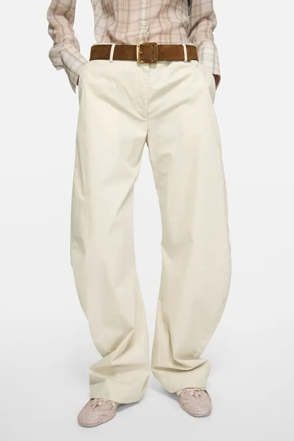 Acne Studios Barrel-leg Coated Cotton Twill Pants