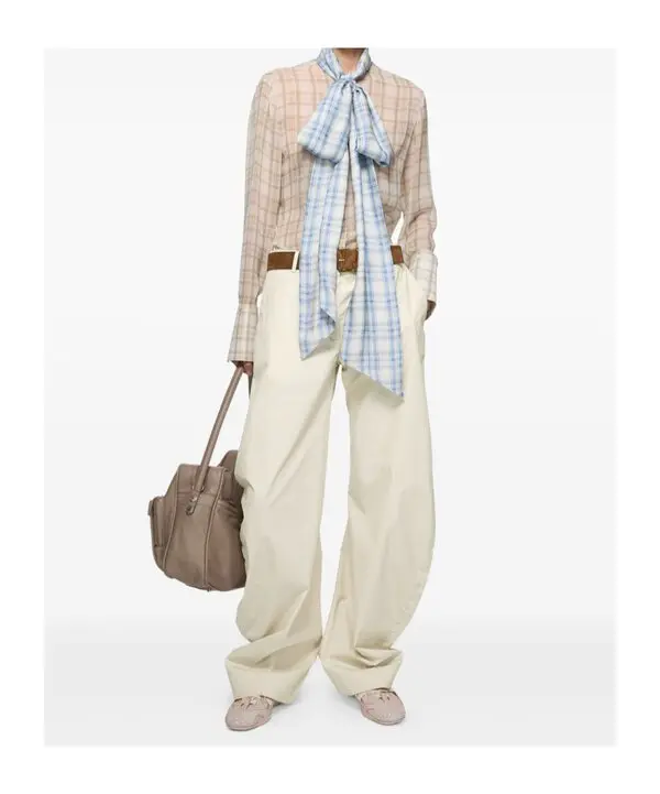 Acne Studios Barrel-leg Coated Cotton Twill Pants