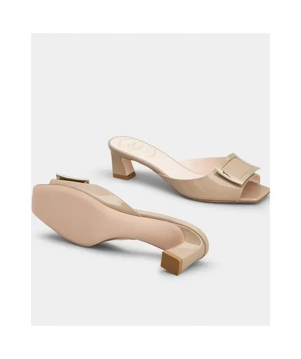 ROGER VIVIER Logo Engraved Slip-on Mules