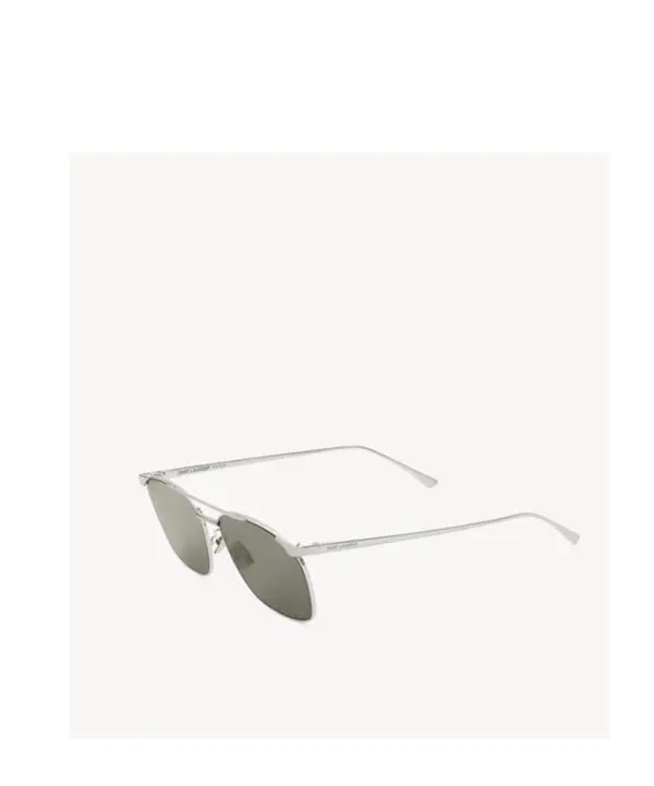Saint Laurent Aviator Sunglasses - Silver/gray
