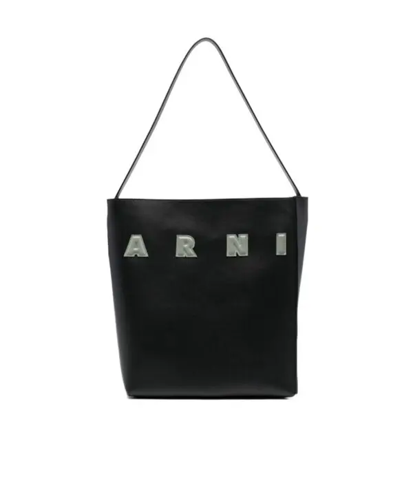 Marni Museo Logo Patch Tote Bag - Black