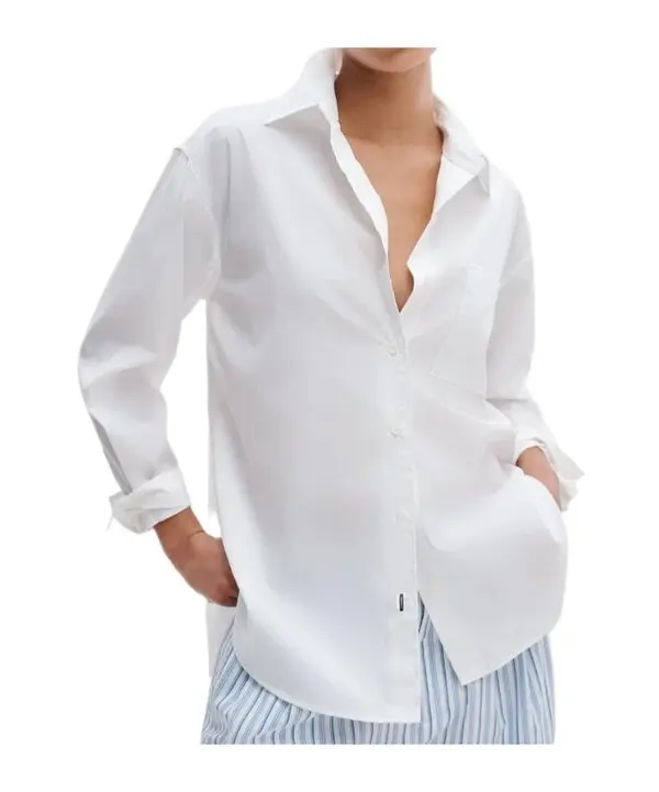 RAG  BONE Rag & Bone Long Sleeve Shirt With Pointed Collar And Chest Pocket
