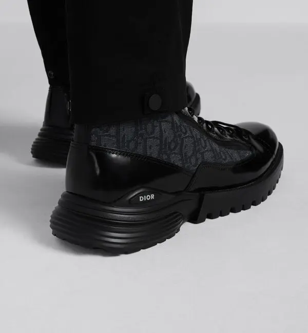 Dior Combat Ankle Boots With Logo Detailing