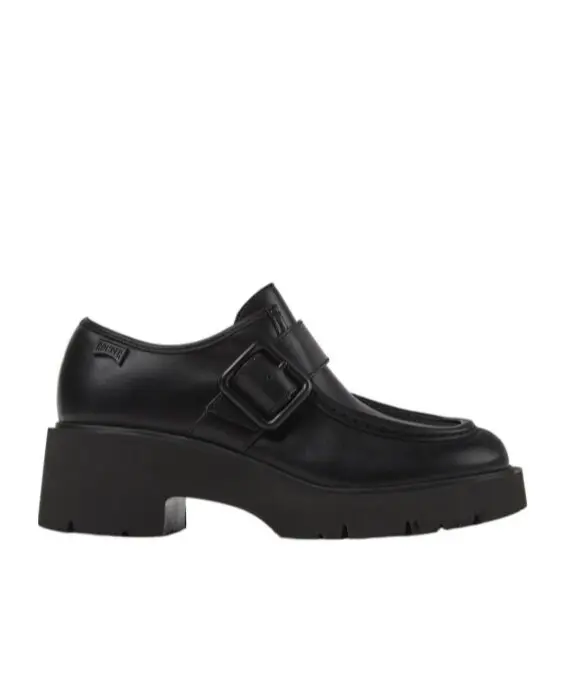 Camper High-heeled Loafers With Buckle Strap And Thick Sole