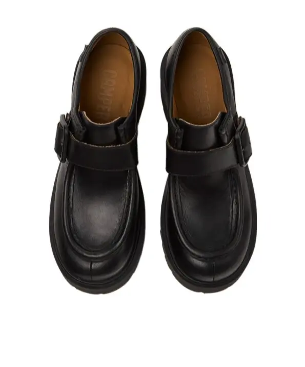Camper High-heeled Loafers With Buckle Strap And Thick Sole