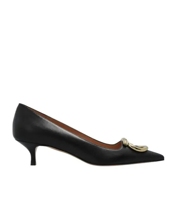 FERRAGAMO 40mm Gancini Pointed-toe Pumps - Black