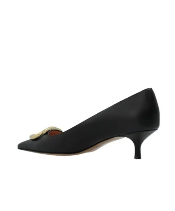 FERRAGAMO 40mm Gancini Pointed-toe Pumps - Black