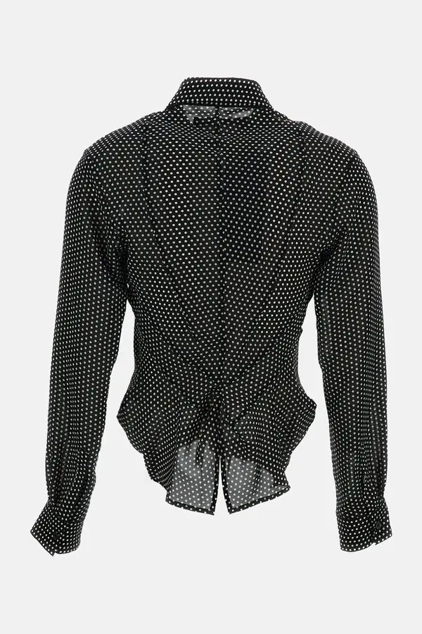Junya Watanabe Polka Dot Long Sleeve Shirt - Black