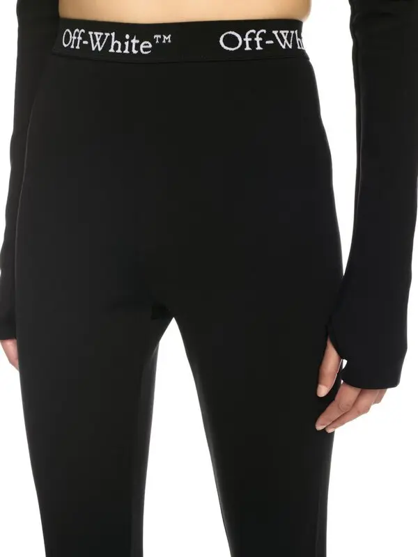 Off-White Logo Waistband Leggings - Black