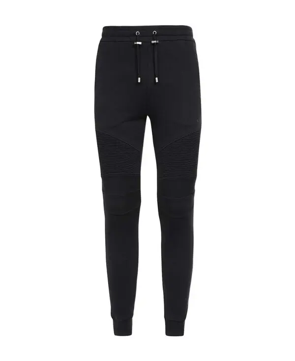 Balmain Logo Printed Cotton Jogging Bottoms - Black