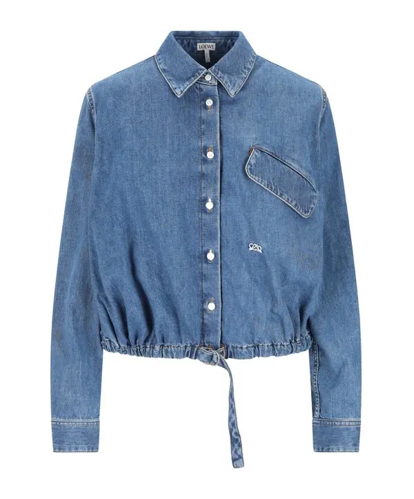 Loewe Embroidered Logo Denim Shirt