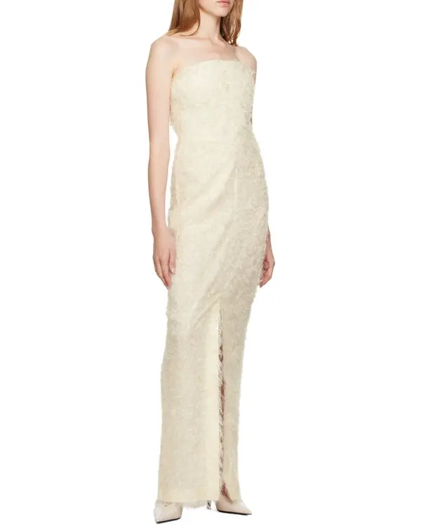 TOTEME Strapless Textured Maxi Dress With Slit