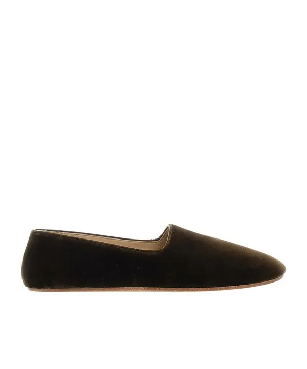 THE ROW Ponti Flat Slippers - Green