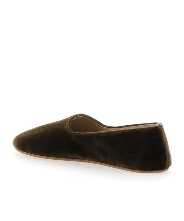 THE ROW Ponti Flat Slippers - Green