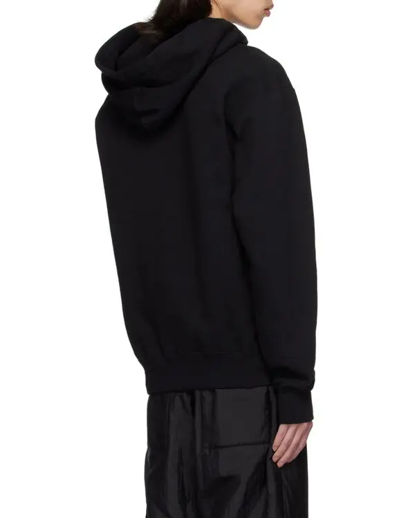 JIL SANDER Logo Patch Long-sleeve Hoodie - Black