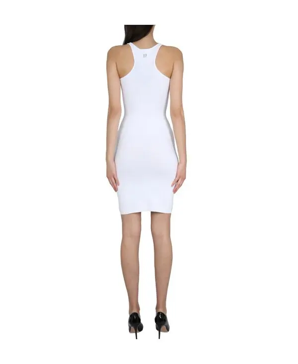 Dsquared2 Cut-out Detailed Knitted Sleeveless Dress - White