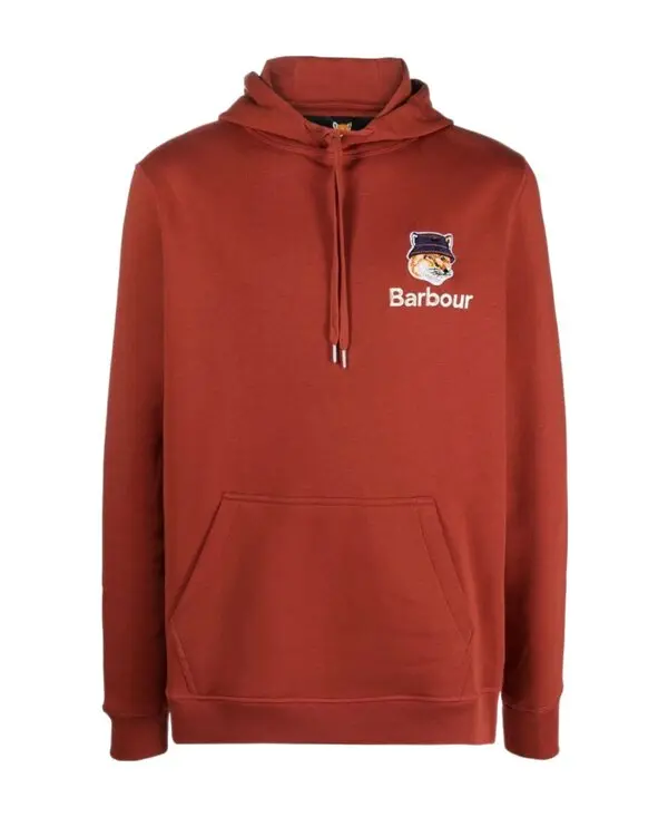 Barbour X Maison Kitsuné Joint Logo Hoodie